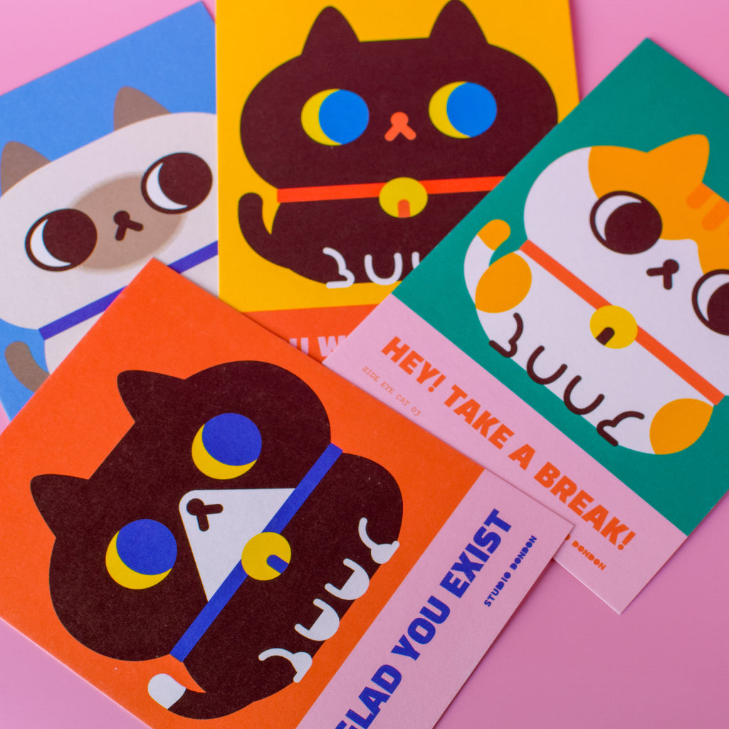 Side Eye Cat Series 01 Art Print – Studio DonDon