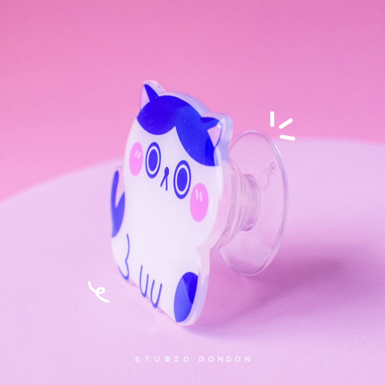 Tuxedo Cat Cute Acrylic Mobile Grip / Phone Holder – Studio DonDon