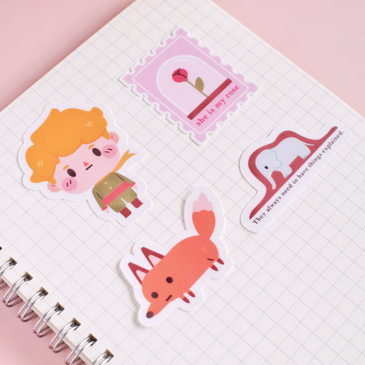 The Little Prince Fan Art Vinyl Matte Laminated Sticker Pack – Studio ...