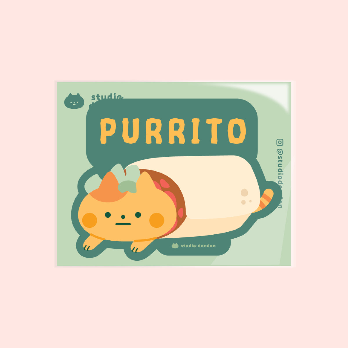 Purrito Cat Burrito Cute LAPTOP STICKER – Studio DonDon